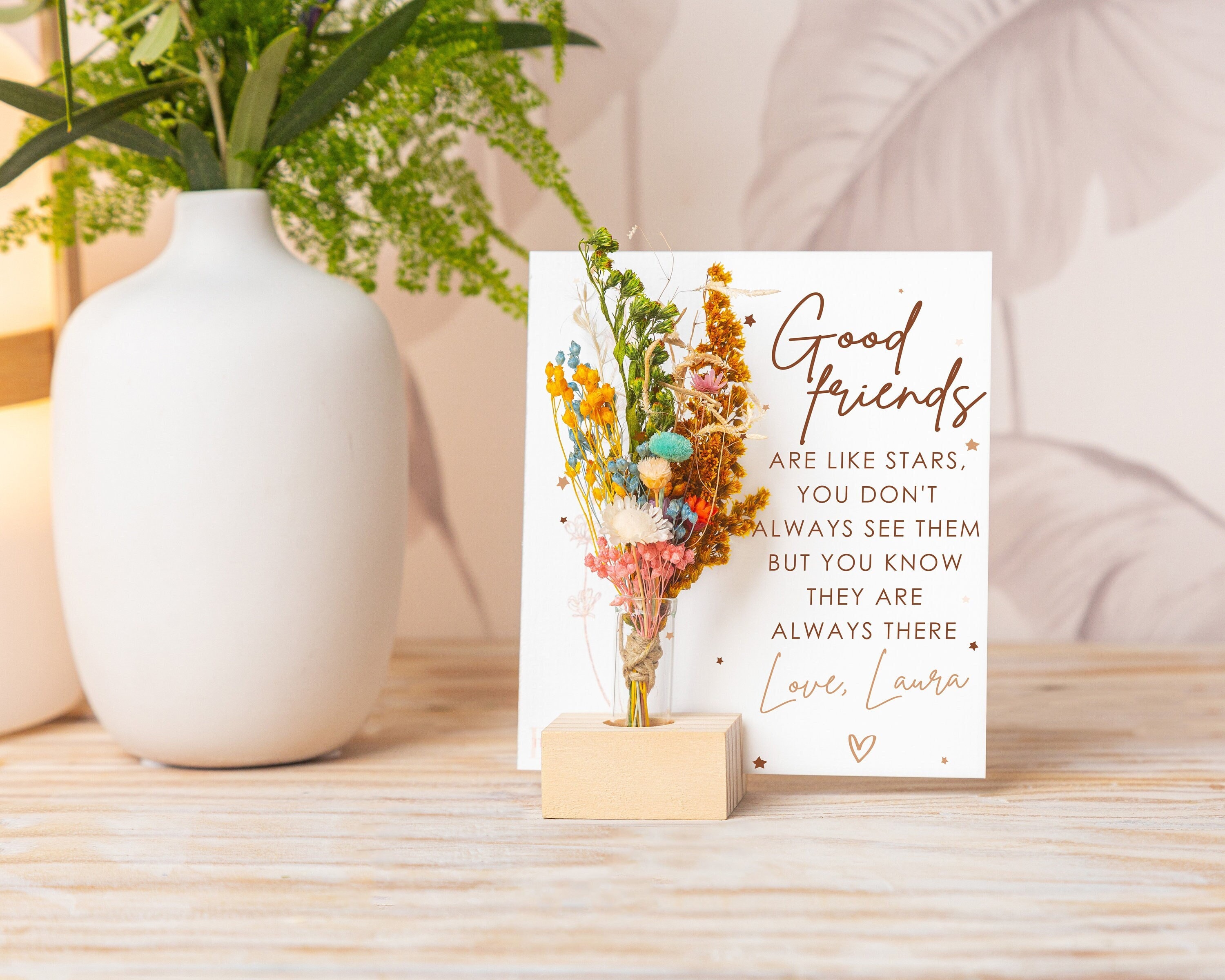 Good Friends Are Like Stars, Personalized Friends Card, Best Friend ...