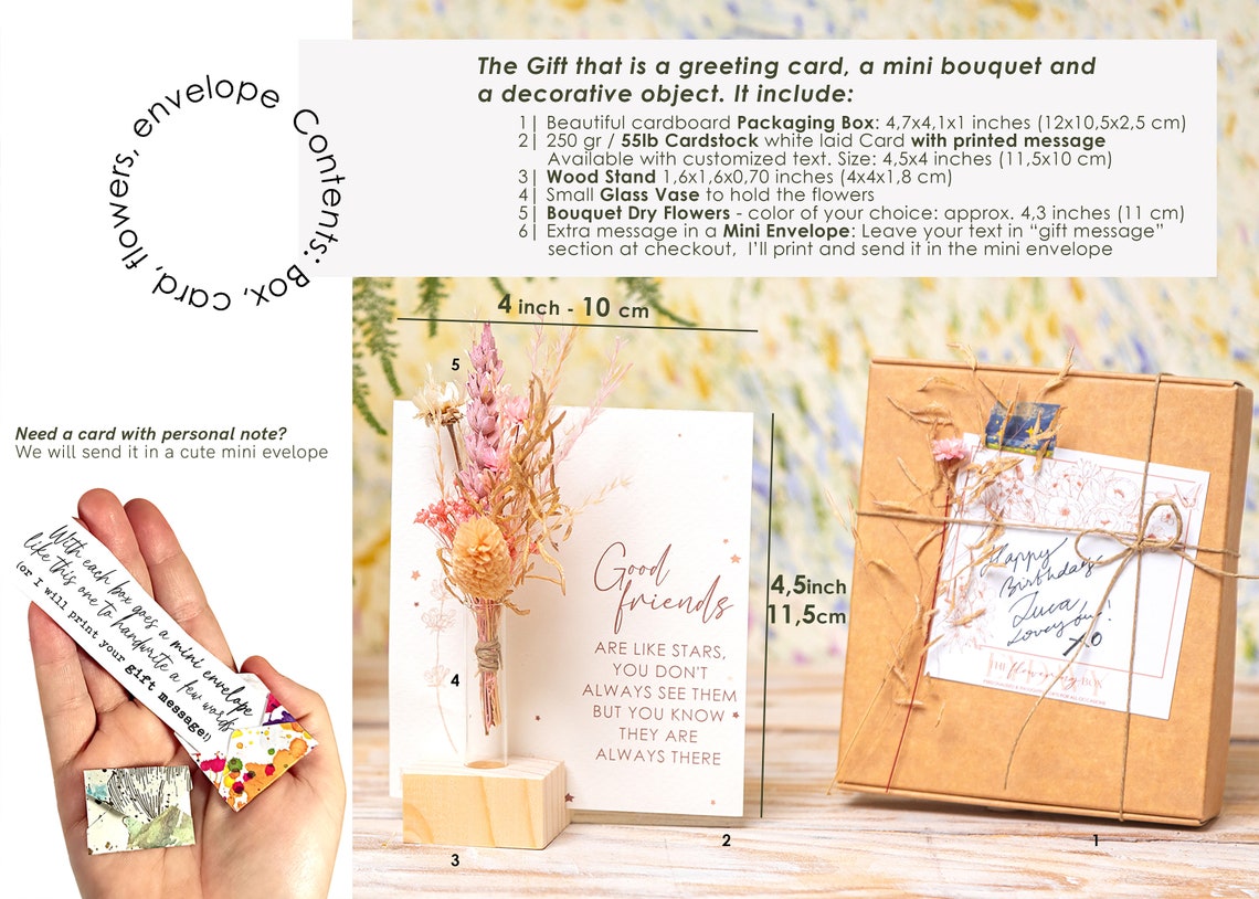 Good Luck in Your New Job Card, Dried Flower Bouquet, Best of Luck ...