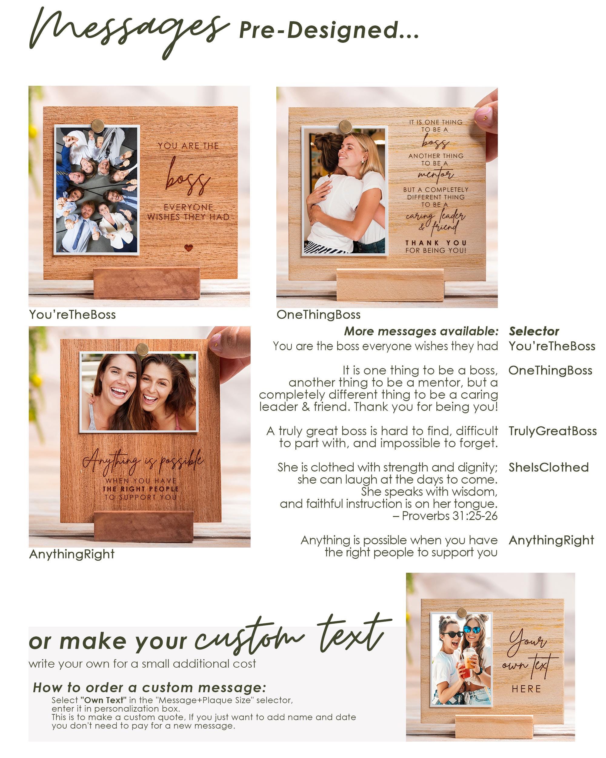 You Are the Boss Everyone Wishes They Had, Personalized Engraved Photo ...