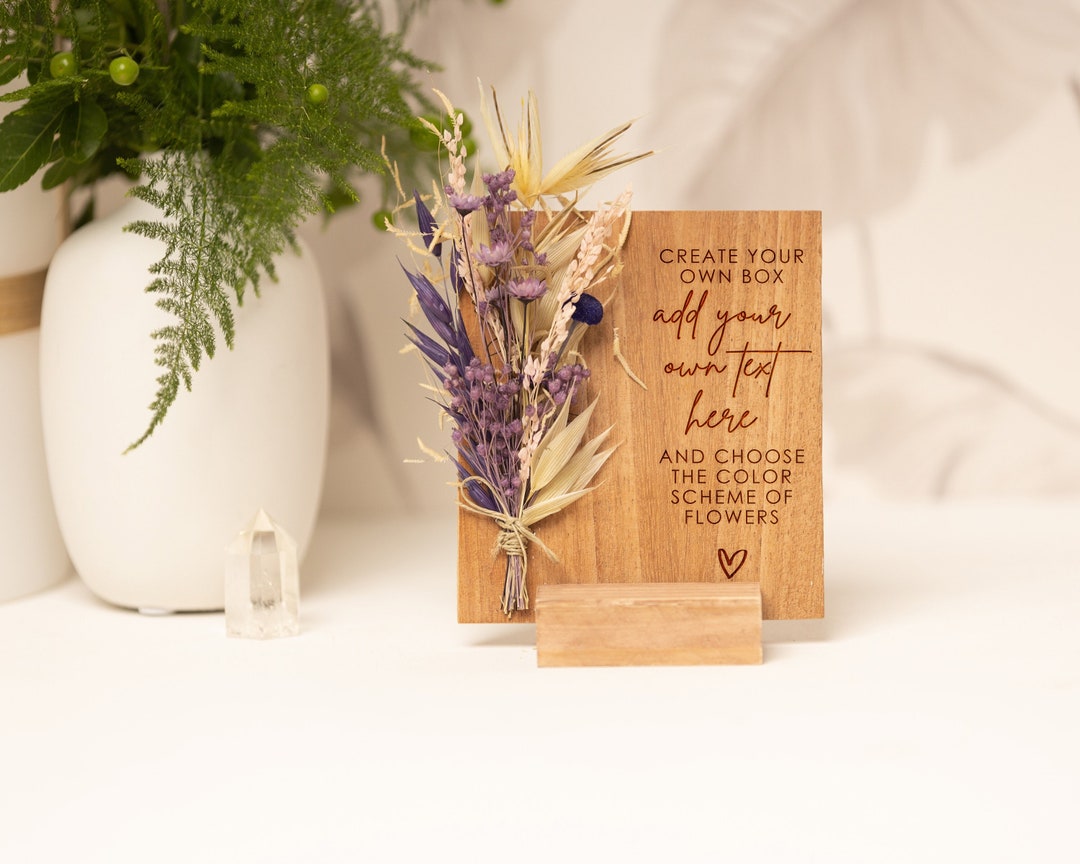 Create Your Own Message, Personalized Wooden Card, Wooden Card With ...