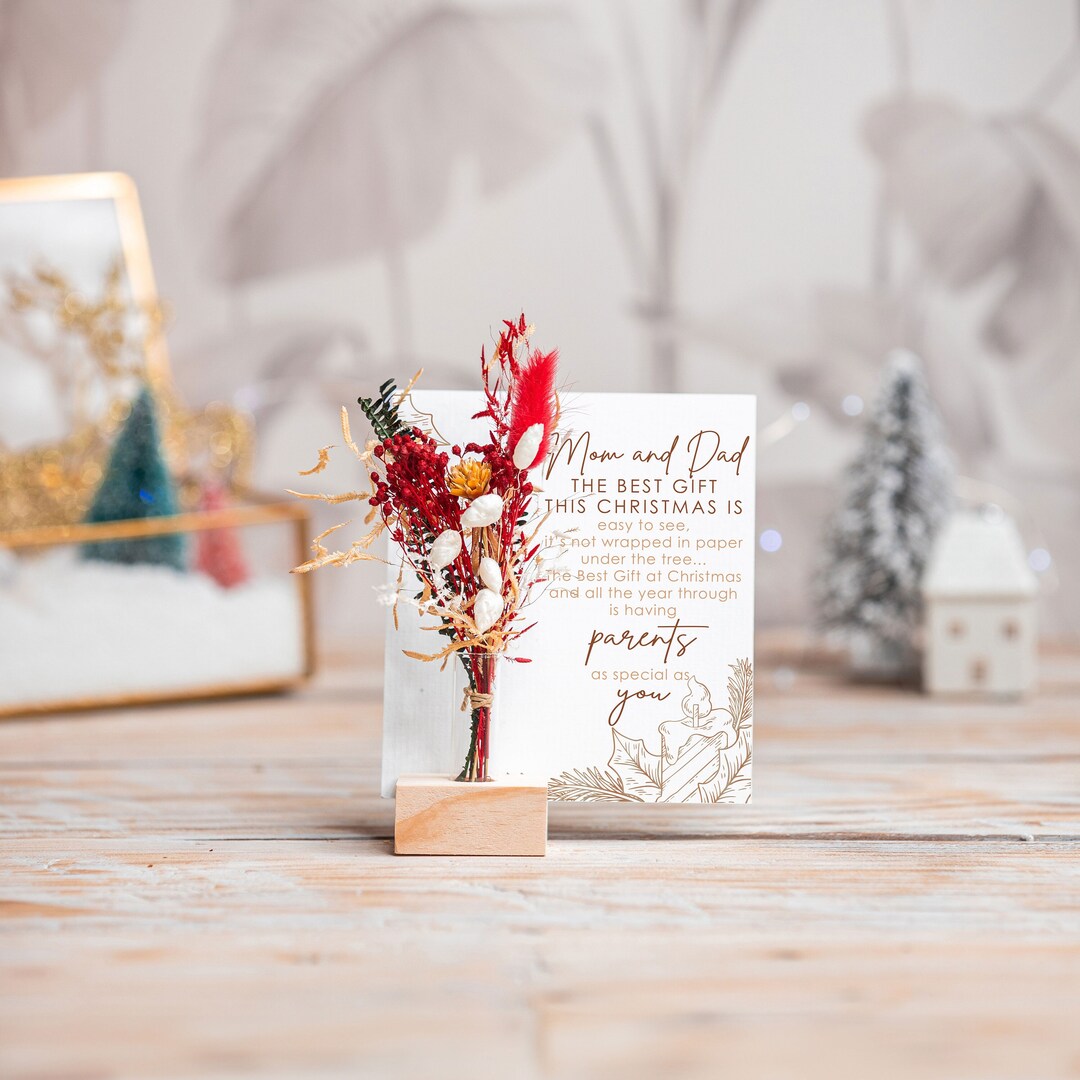 Mom and Dad Poem Christmas Gift for Parents, Christmas Card for Mum and ...