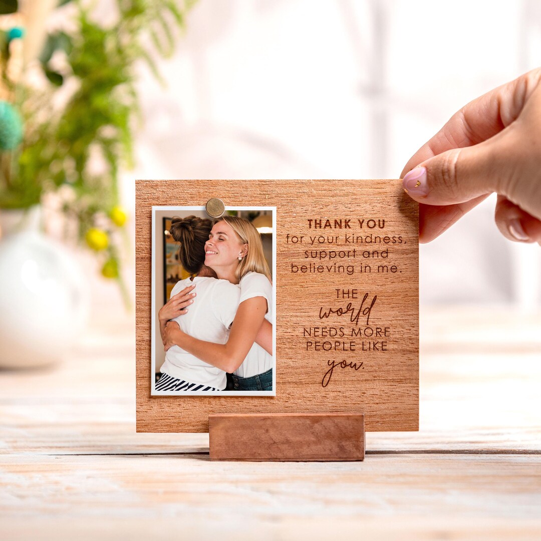 Personalized Engraved Wood Photo Frame - Thank You Gift - Etsy