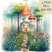 Watercolor Magical Forest, Set of 4, Landscape, Digital Clipart ...