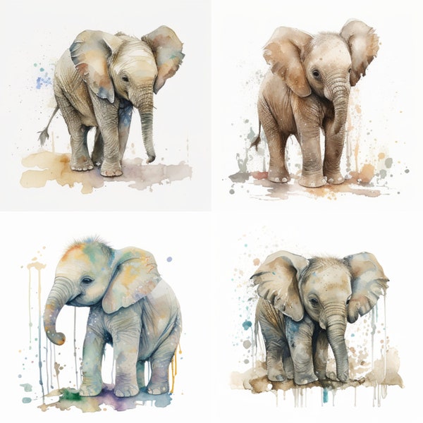 Elephant Clip Art - Etsy
