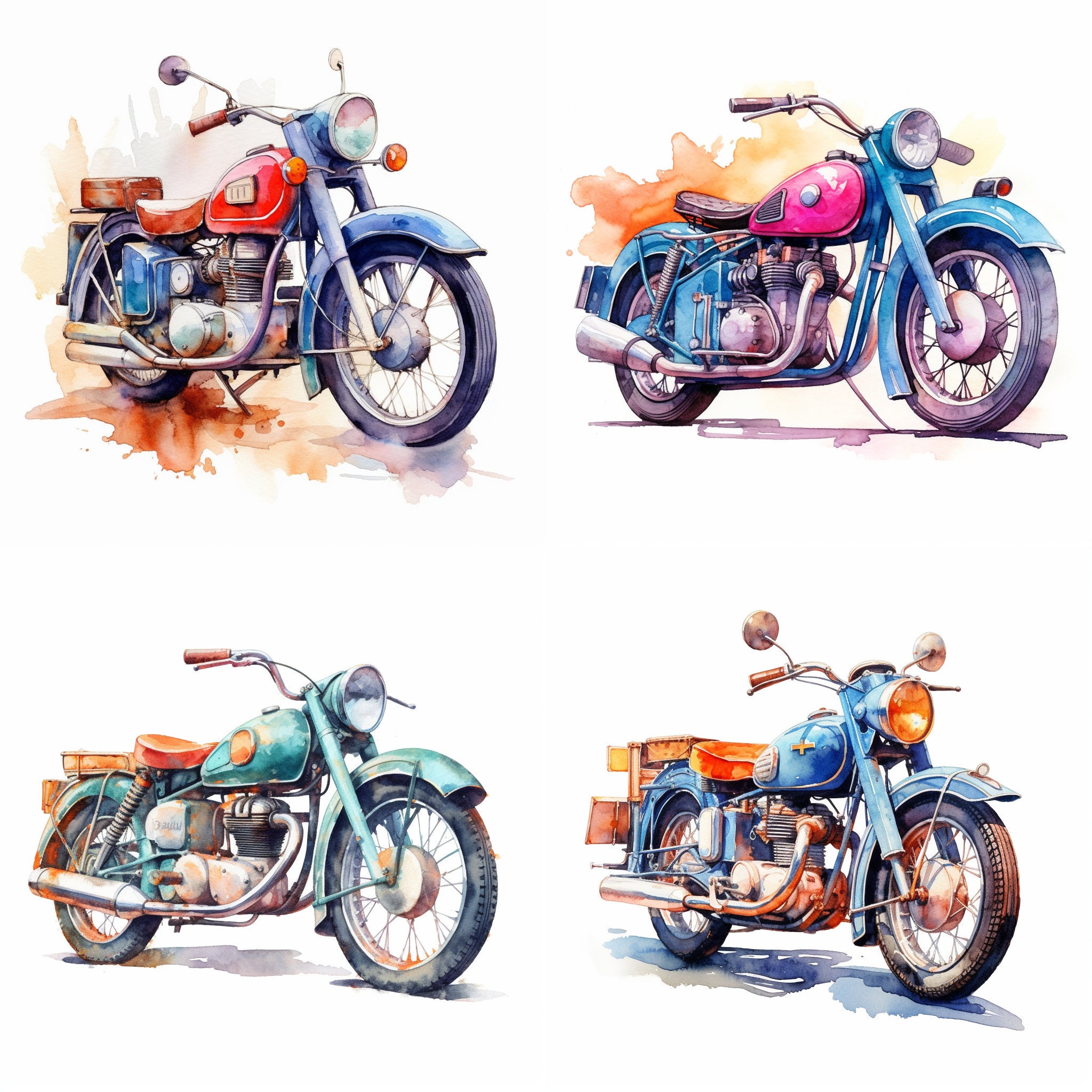 Vintage Motorcycles Retro