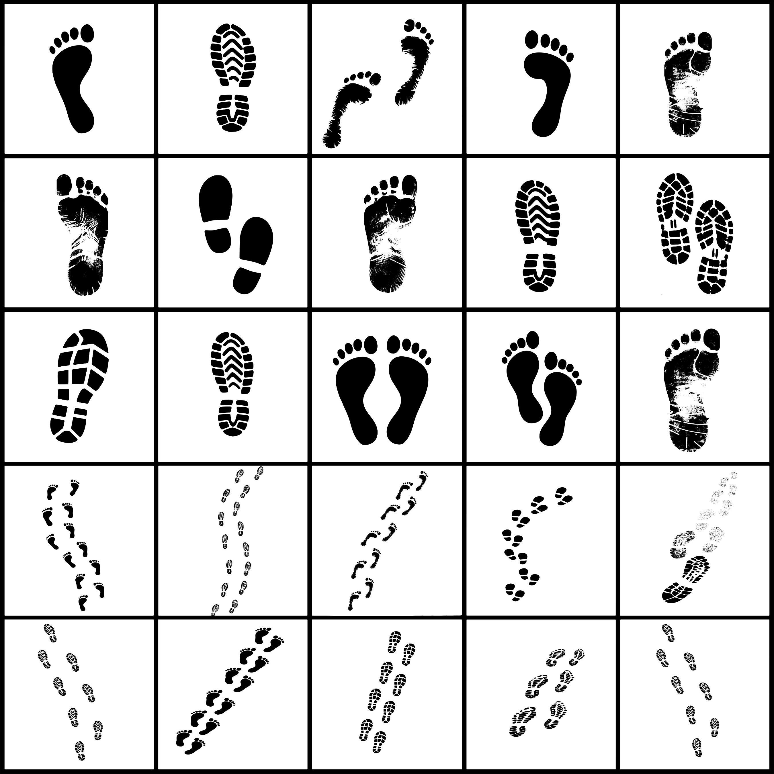 Footprint Svg, Foot Print Svg, Footprint Svg Bundle, Shoe Print Svg ...