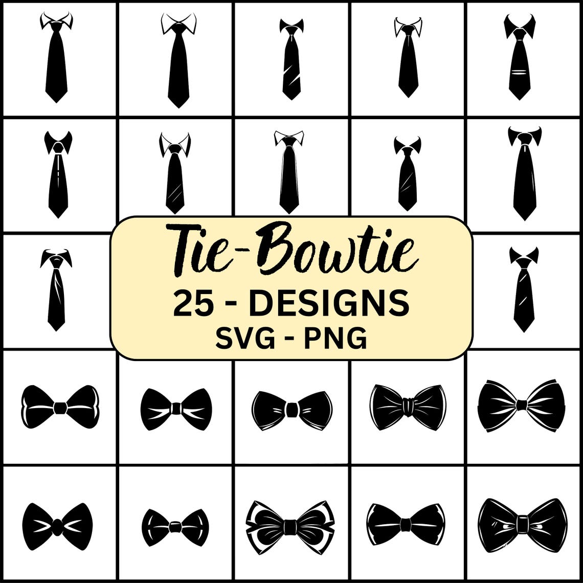 Tie Svg, Bowtie Svg, Tie Svg Bundle, Bowtie Svg Bundle, Tie Cut Files ...