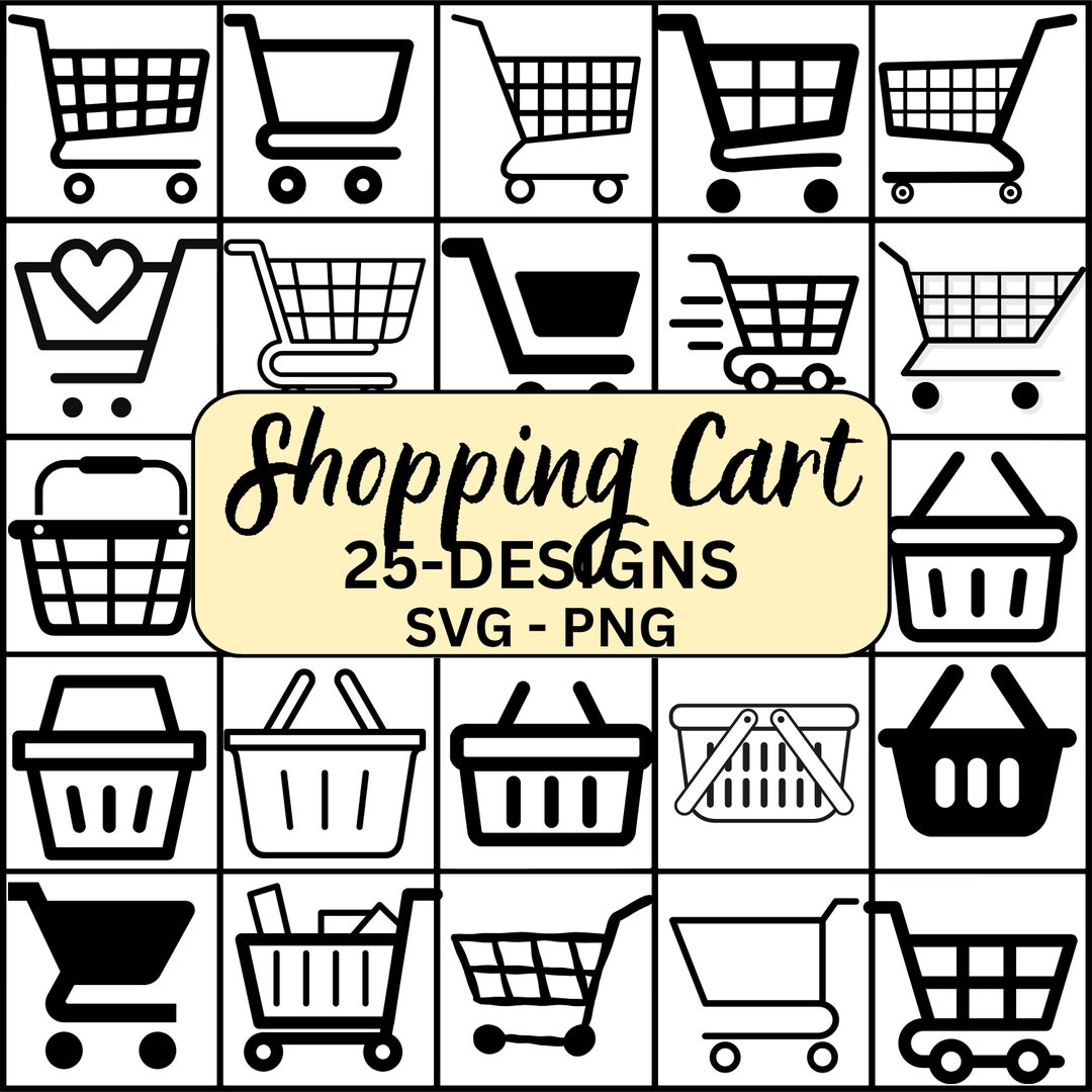 Shopping Cart Svg, Shopping Cart Silhouette, Shopping Basket Svg ...
