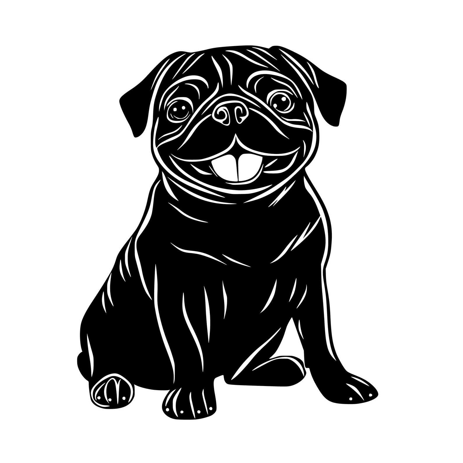 Pug Svg, Pug Svg Bundle, Pug Dog Svg, Pug Silhouette, Pug Cut File, Pug ...