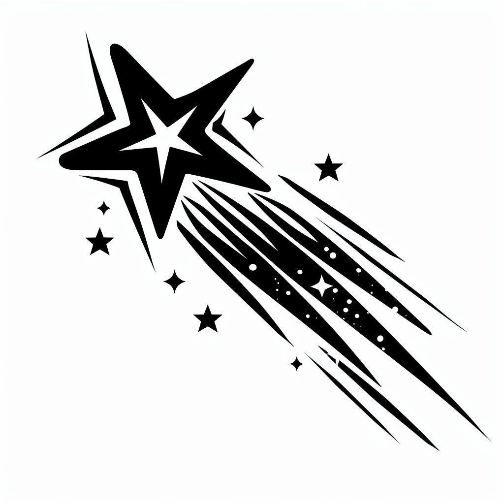 Shooting Star Svg, Shooting Star Svg Bundle, Shooting Star Svg File ...