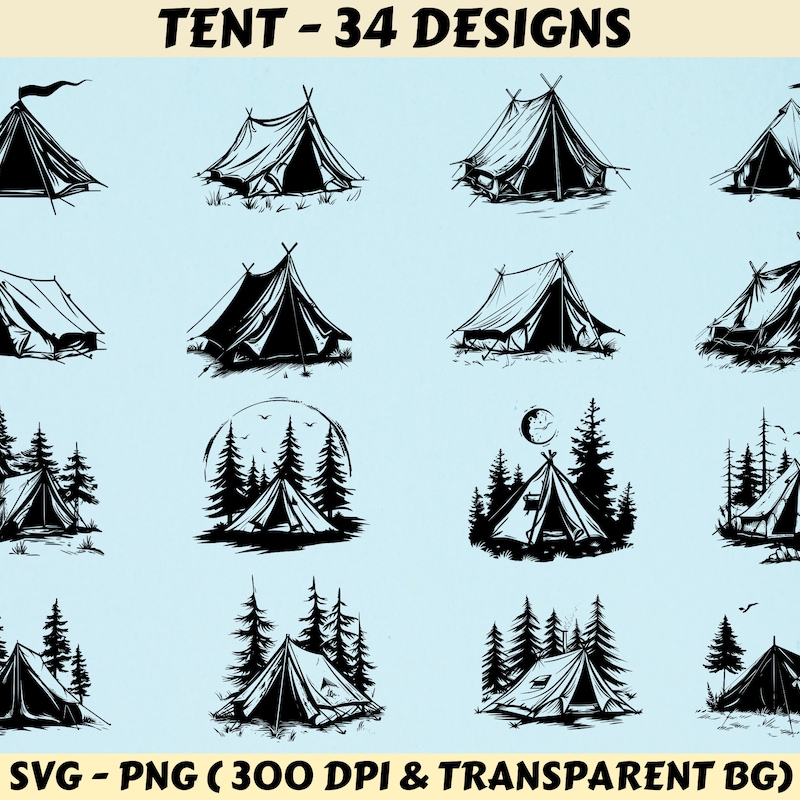 Camping Tent Svg - Etsy