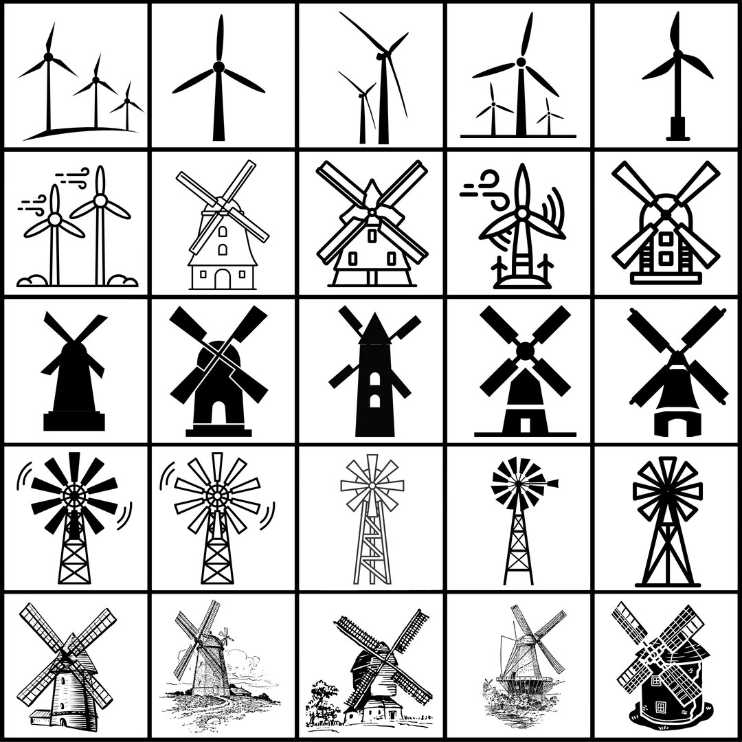 Windmill Svg, Windmill Silhouette, Windmill Svg Png, Windmill Clipart ...