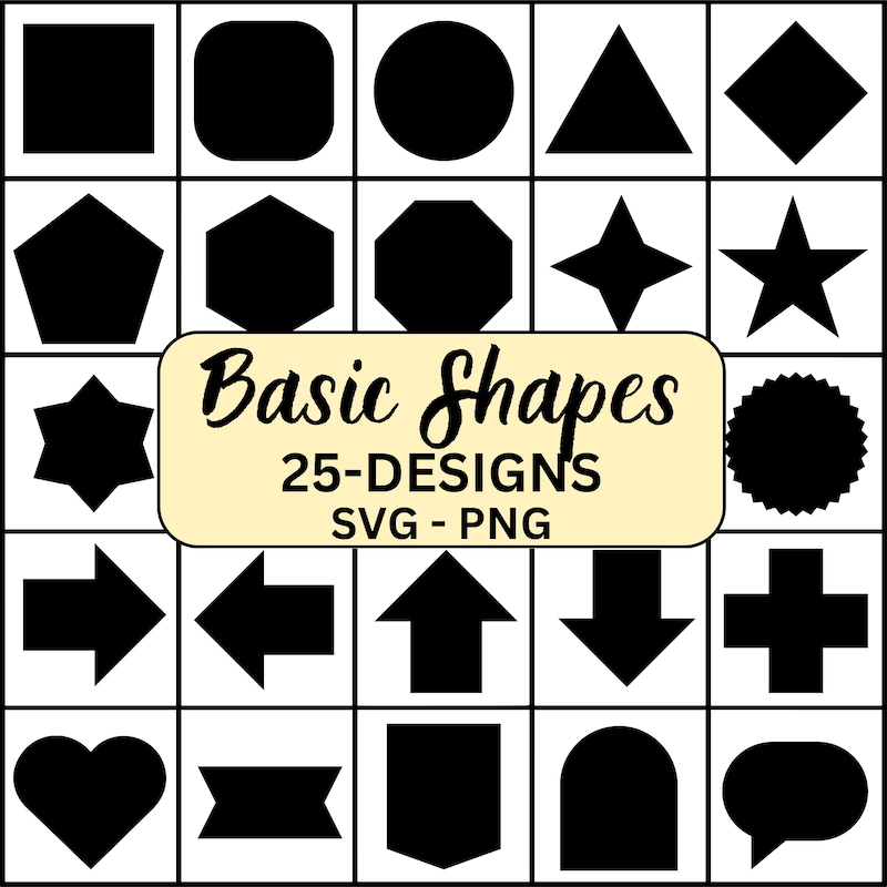 Basic Shapes Svg - Etsy