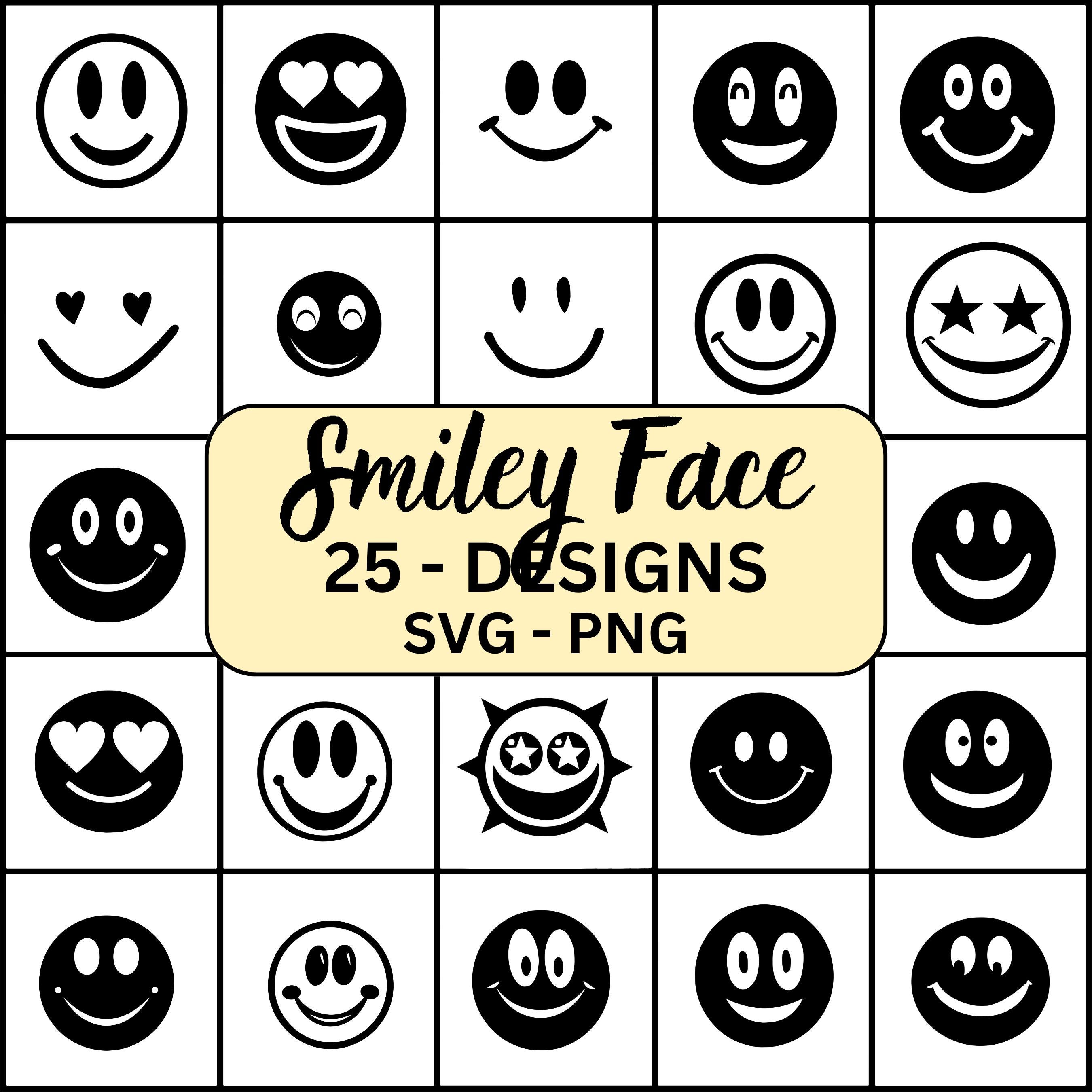 Smiley Face Svg, Smiley Svg, Smiley Silhouette, Happy Face Svg Png ...
