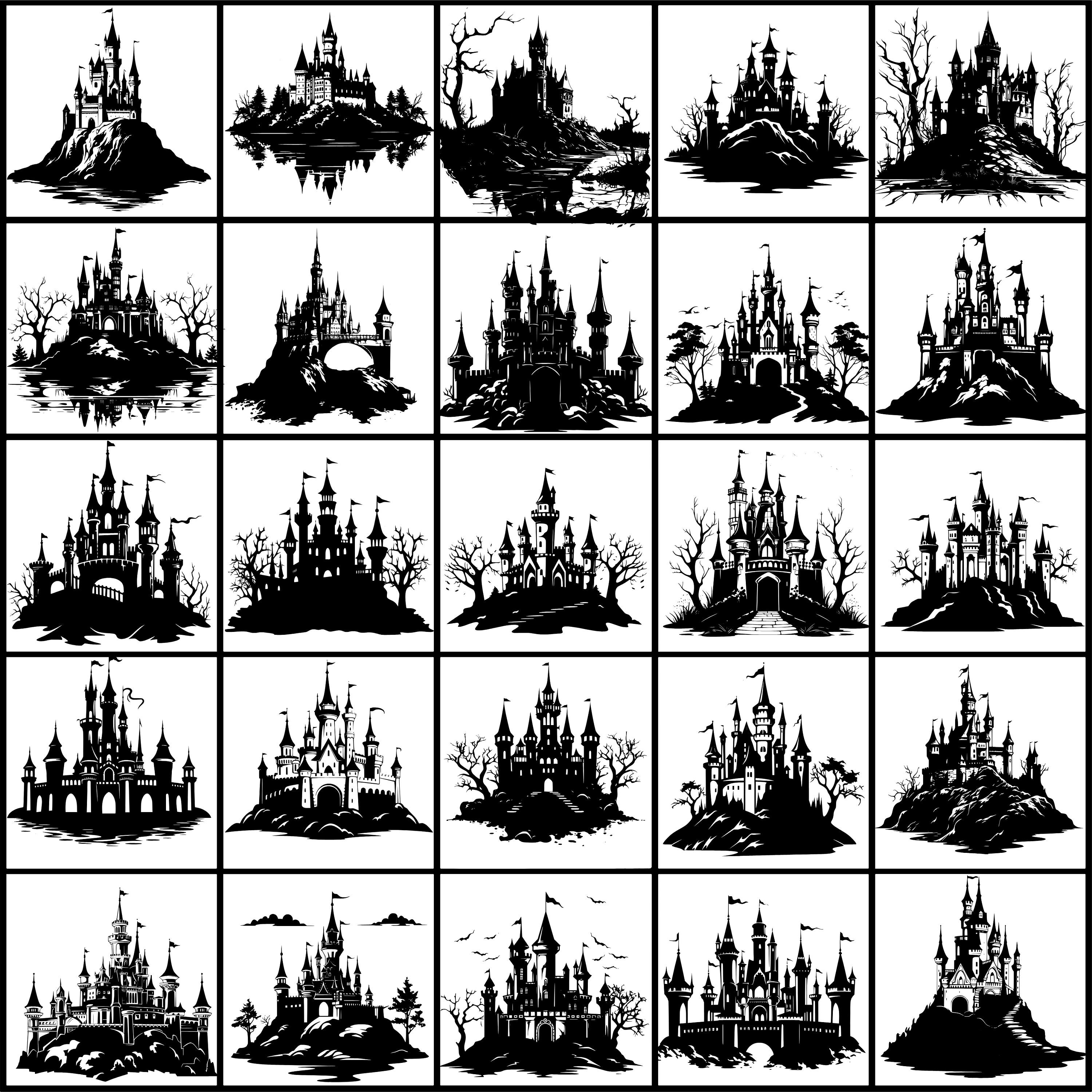 Castle Svg, Castle Svg Bundle, Castle Silhouette, Castle Svg Png ...