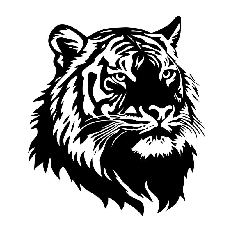 Tiger Head Svg, Tiger Head Svg File, Tiger Head Laser Cut, Tiger Head ...