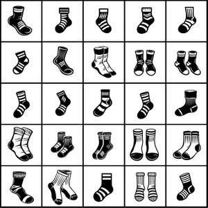 Socks Svg, Socks Svg Bundle, Sock Silhouette, Socks Cut Files, Socks ...
