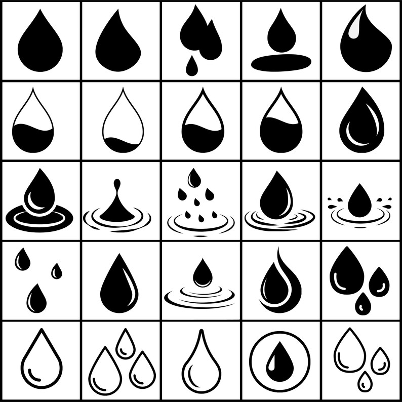 Water Drop Svg, Water Droplet Svg, Water Drop Silhouette, Water Drop ...