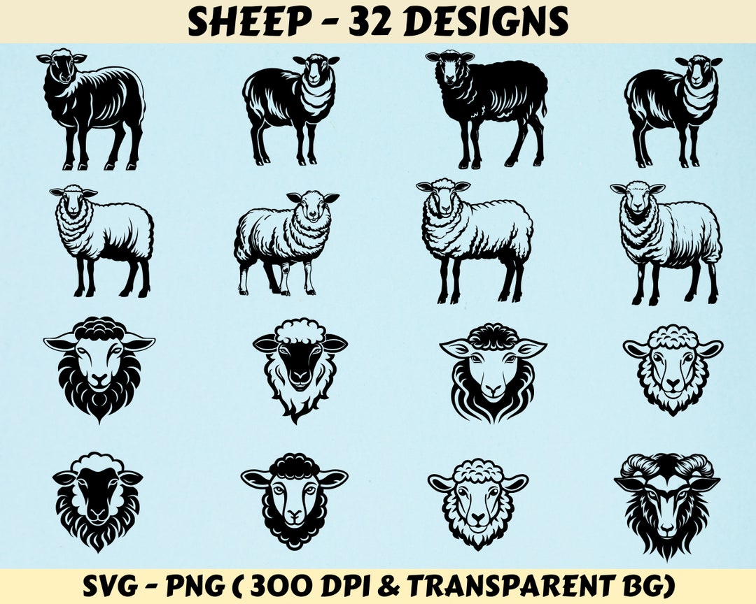 Sheep Svg, Sheep Silhouette, Sheep Herd Svg, Sheep Cut File, Sheep ...