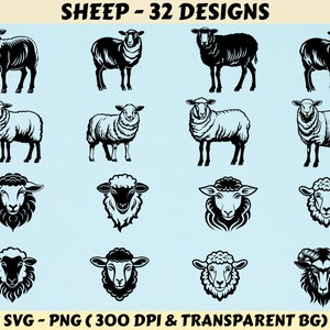 Sheep Svg, Sheep Silhouette, Sheep Herd Svg, Sheep Cut File, Sheep ...