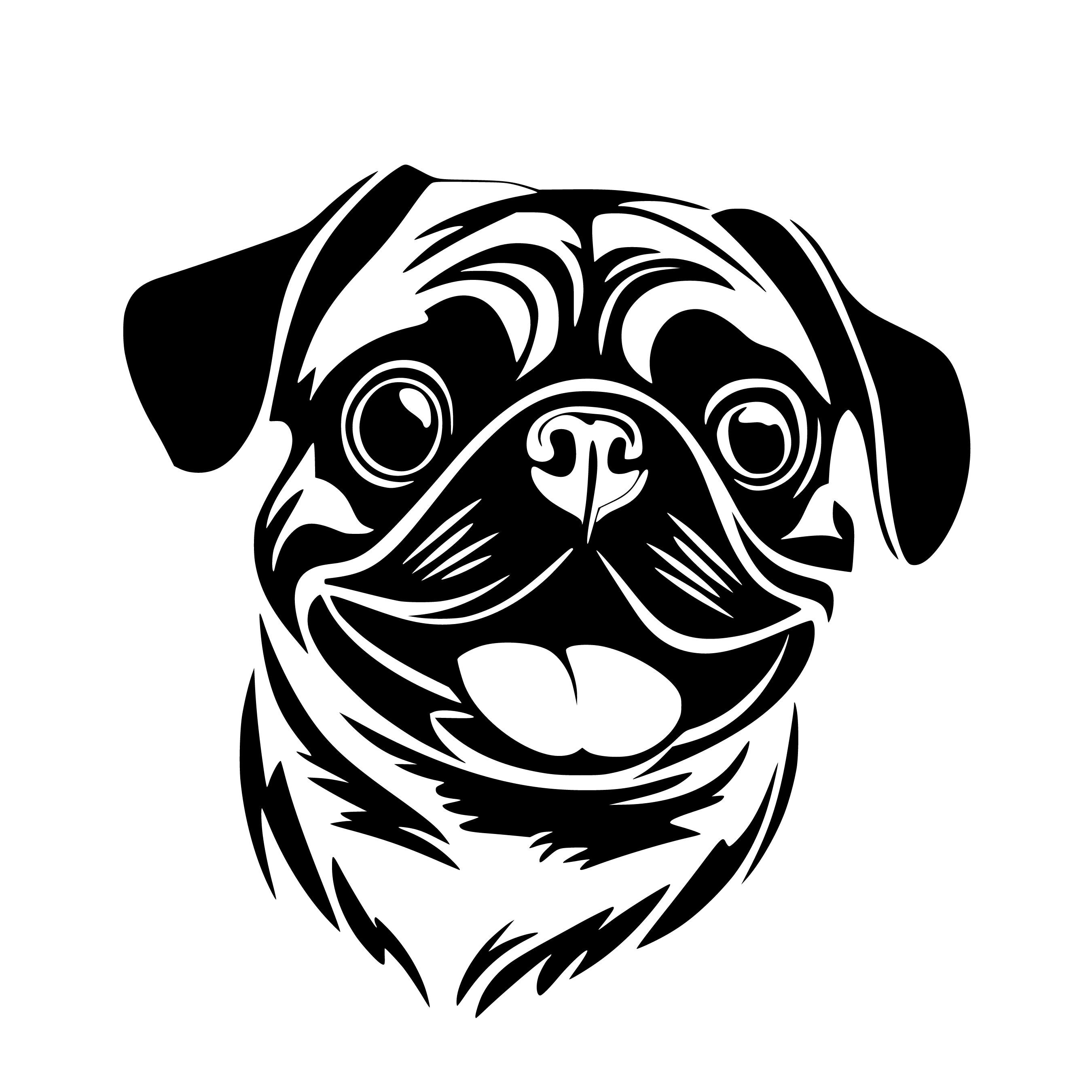 Pug Svg, Pug Svg Bundle, Pug Dog Svg, Pug Silhouette, Pug Cut File, Pug ...