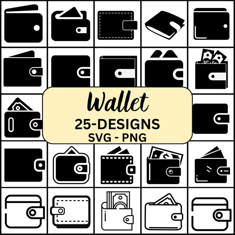 Wallet Svg, Wallet Svg Bundle, Wallet Png, Wallet Svg Png, Wallet Cut ...