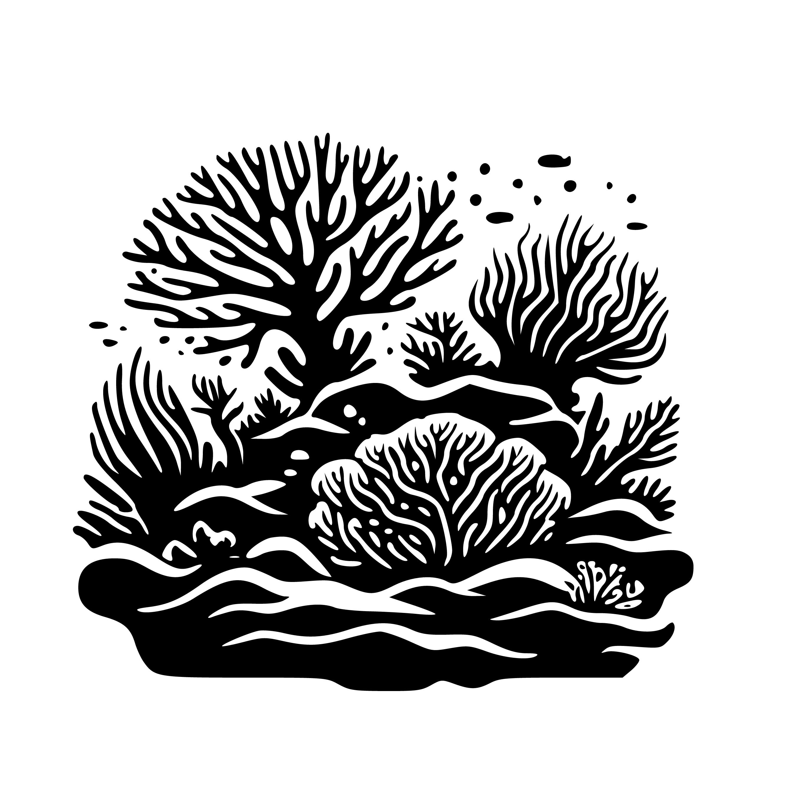 Coral Svg, Coral Reef Svg, Coral Silhouette, Corals Svg Files, Coral ...