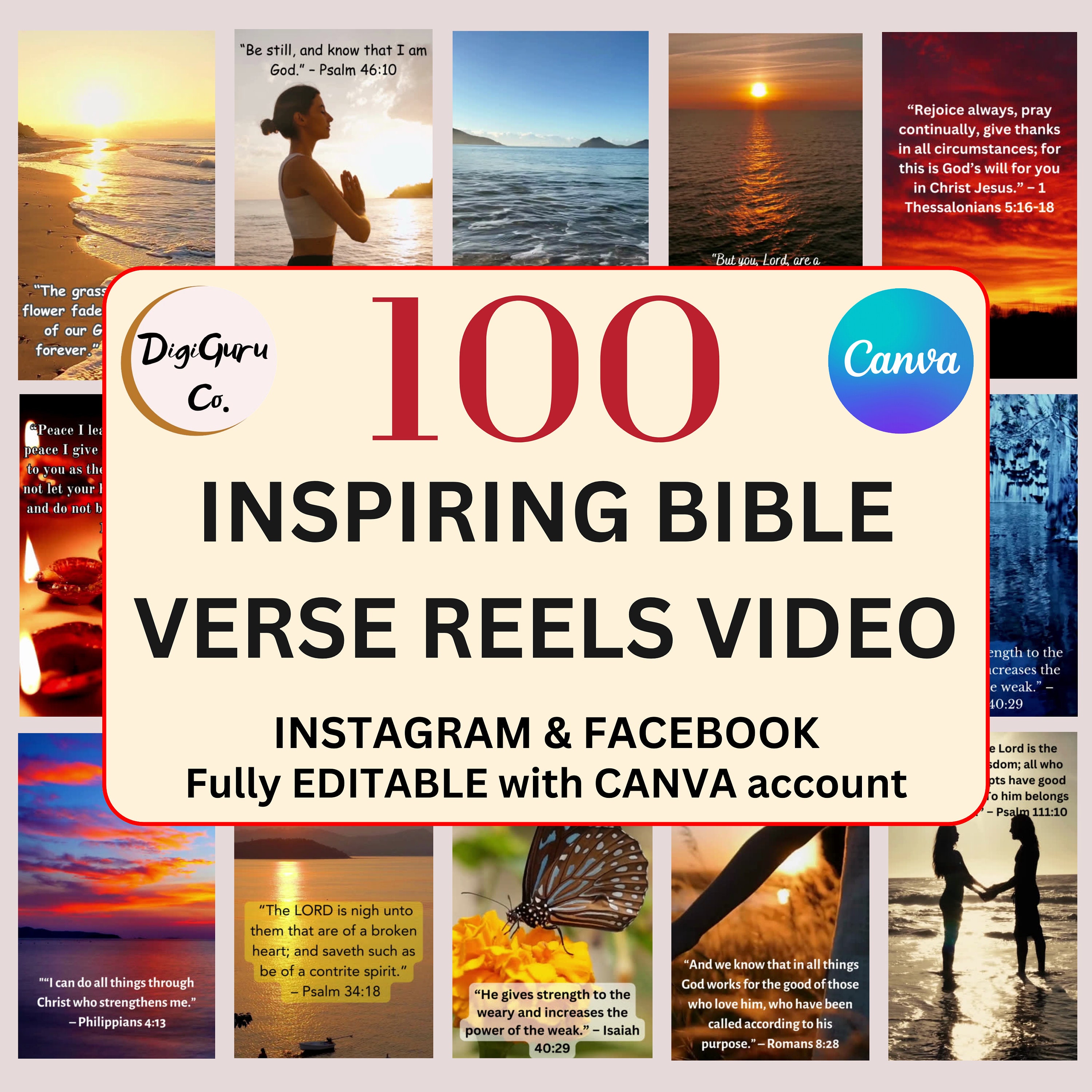 Bible Verses Scriptures Video Reels Bundle Instagram Post Video ...