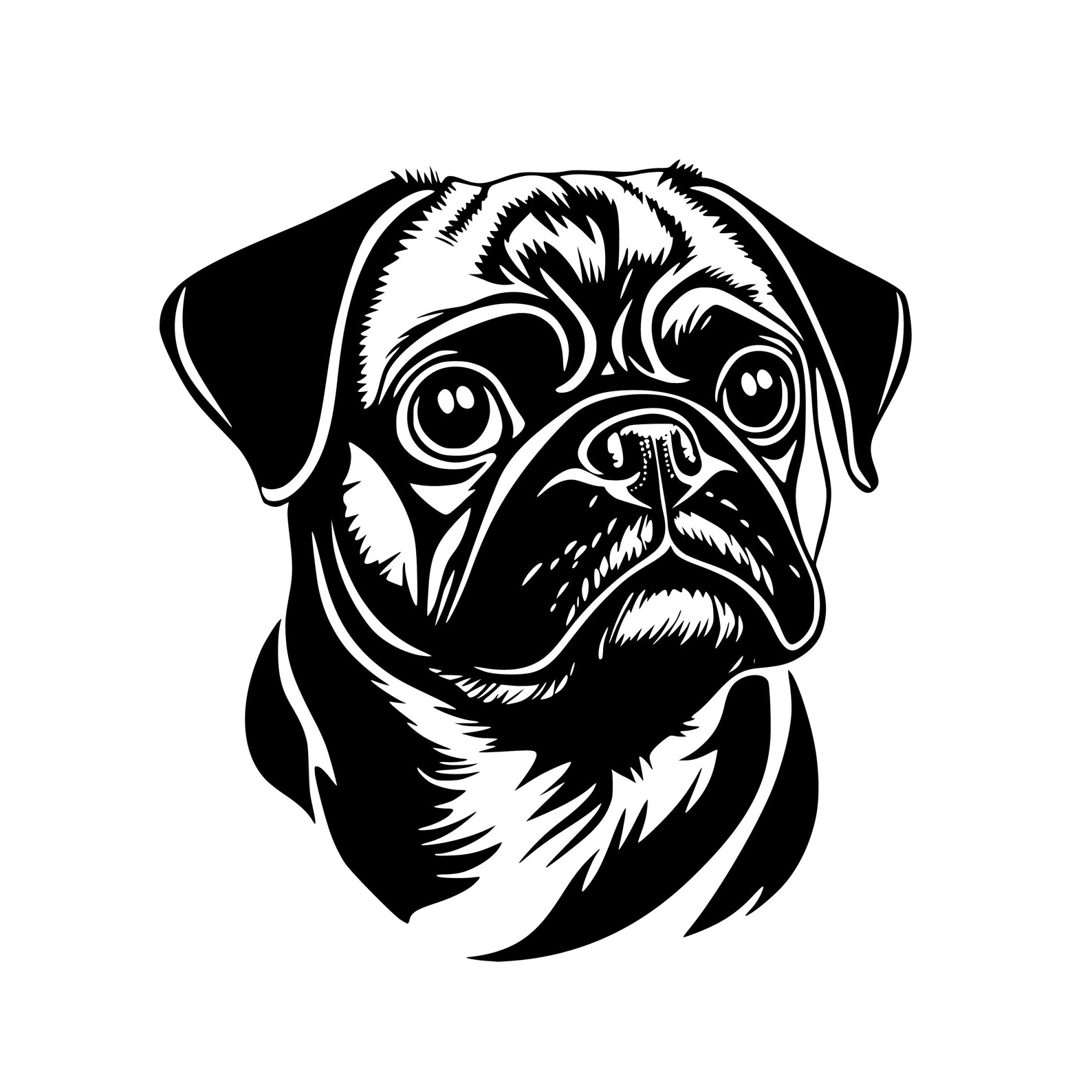 Pug Svg, Pug Svg Bundle, Pug Dog Svg, Pug Silhouette, Pug Cut File, Pug ...