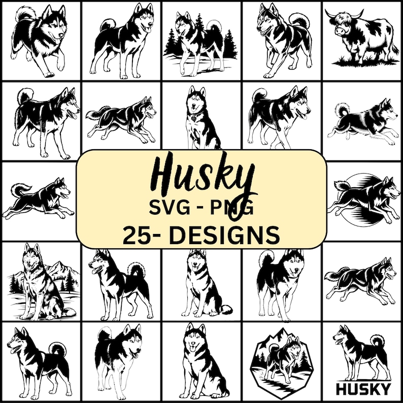 Husky Svg, Husky Svg Bundle, Husky Dog Svg, Husky Silhouette, Husky Svg ...