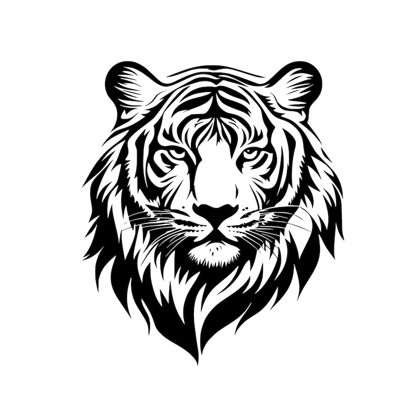 Tiger Head Svg, Tiger Head Svg File, Tiger Head Laser Cut, Tiger Head ...