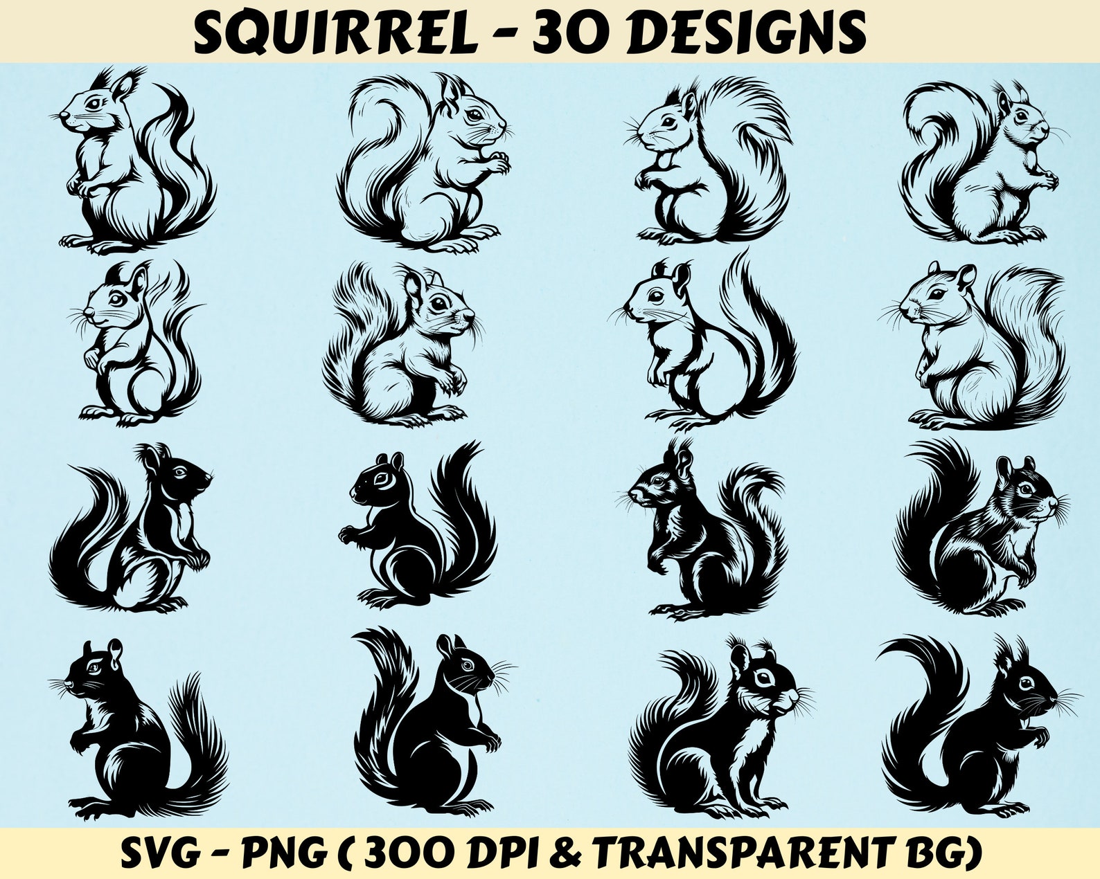 Squirrel Svg, Squirrel Svg Bundle, Squirrel Svg , Squirrel Silhouette ...
