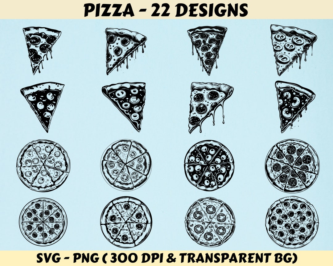 Pizza Svg, Pizza Svg Bundle, Pizza Svg File, Pizza Silhouette, Pizza ...