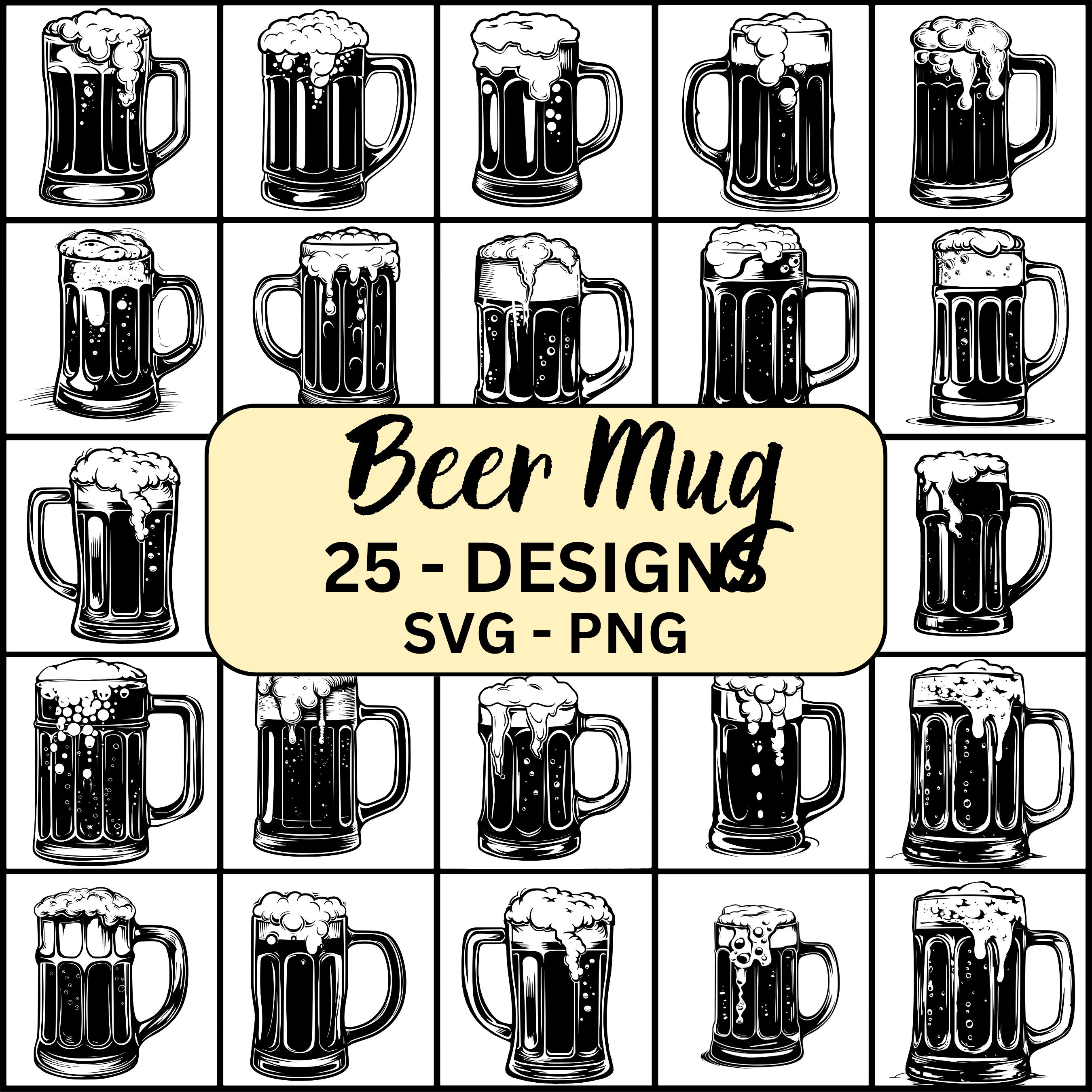 Beer Mug Svg, Beer Svg, Beer Glass Svg, Beer Bottle Svg, Beer Mug ...