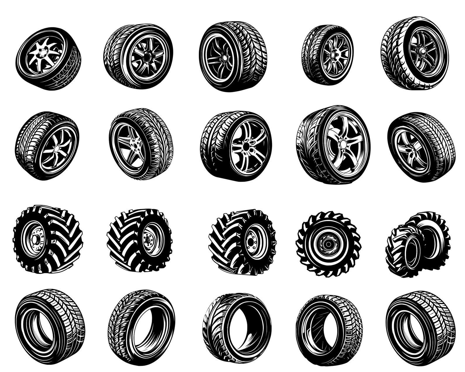 Tire Svg, Tire Svg Bundle, Tire Silhouette, Tire Svg Png, Tire Cricut ...