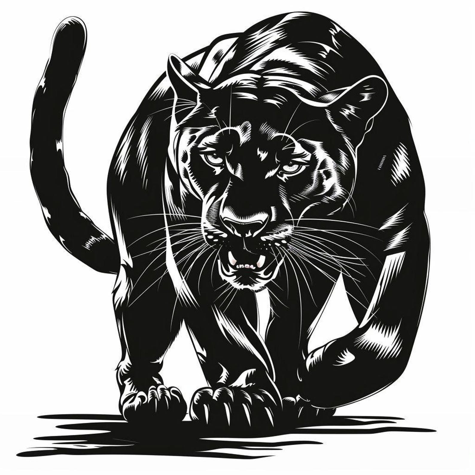 Panther Svg, Panther Svg Bundle, Black Panther Svg, Panther Silhouette ...