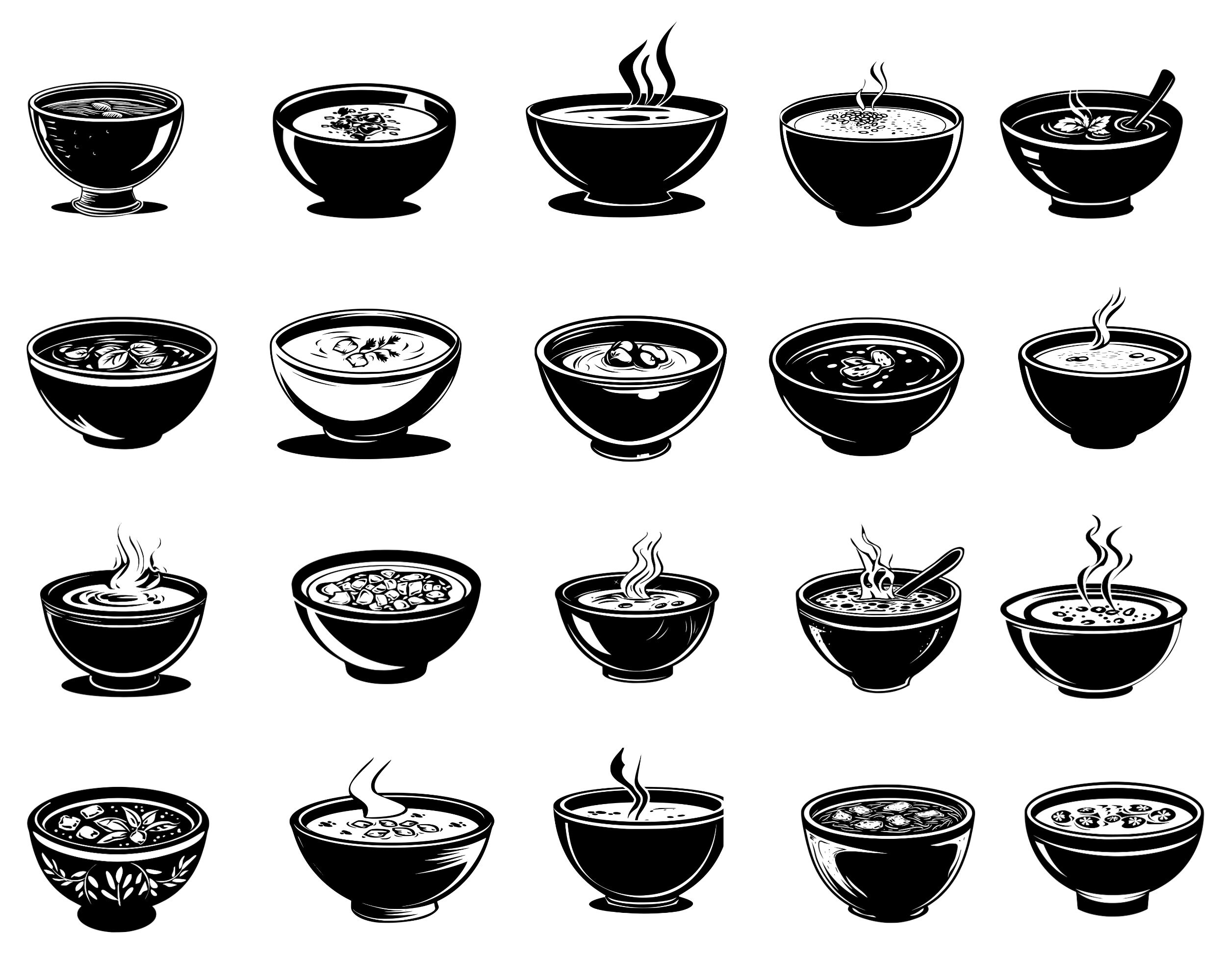 Bowl Svg, Bowl Svg Bundle, Soup Bowl Svg, Bowl Cricut, Soup Bowl ...