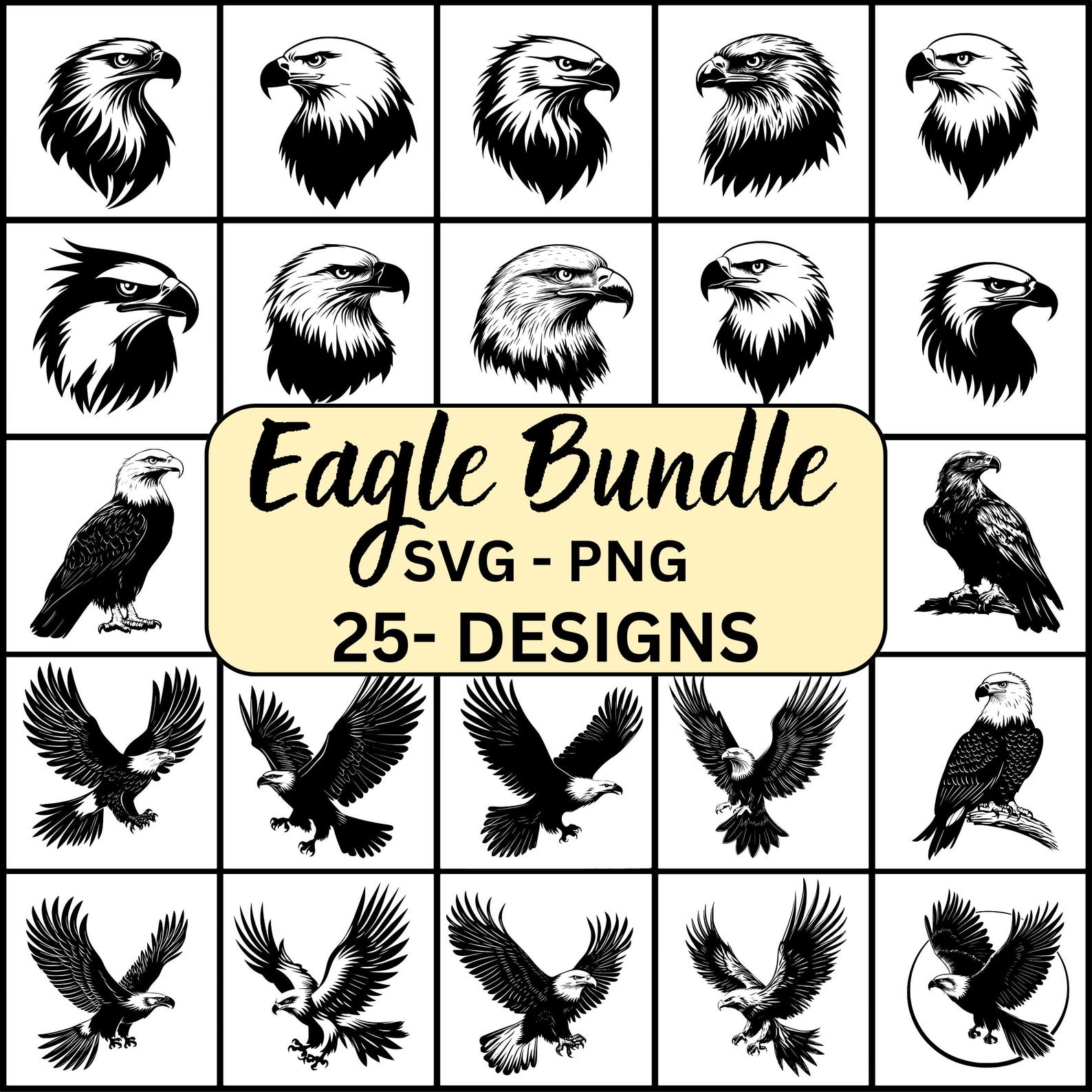 Eagle Svg, Eagle Svg Bundle, Eagle Silhouette, Eagle Svg Files, Eagle ...
