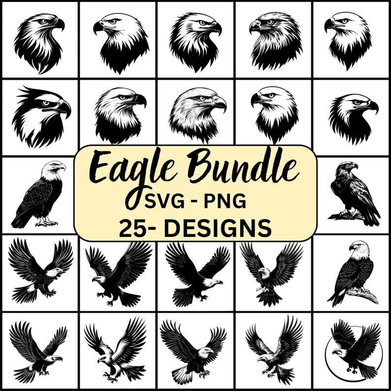 Eagle Svg, Eagle Svg Bundle, Eagle Silhouette, Eagle Svg Files, Eagle ...