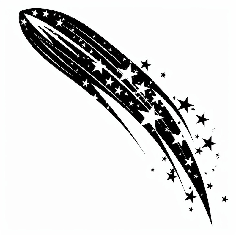 Shooting Star Svg, Shooting Star Svg Bundle, Shooting Star Svg File ...