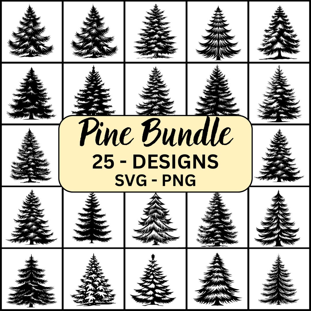 Pine Svg, Pine Tree Svg, Pine Tree Silhouette, Pine Forest Svg ...
