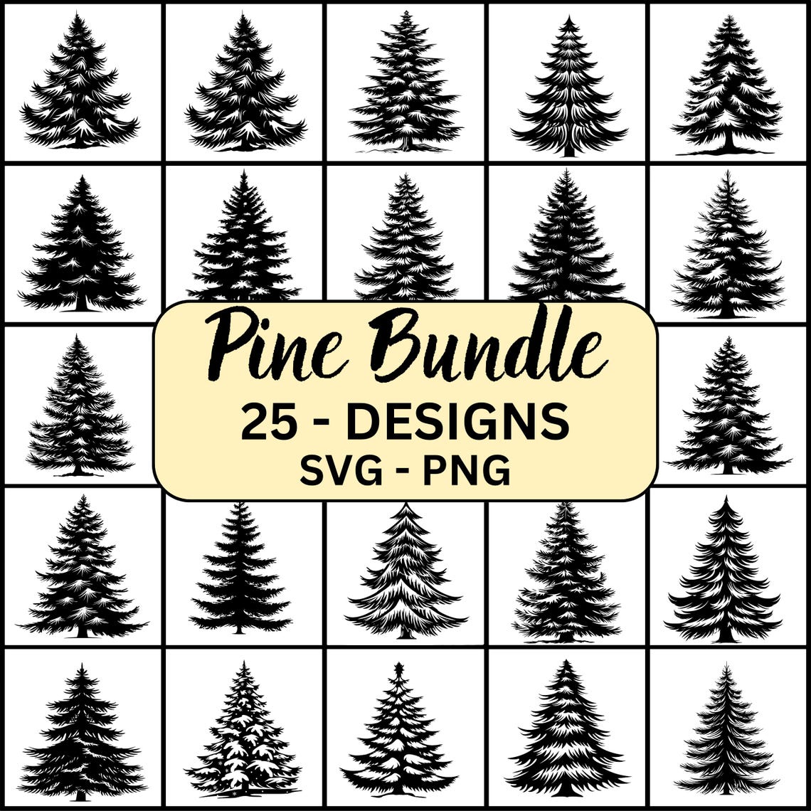 Pine Svg, Pine Tree Svg, Pine Tree Silhouette, Pine Forest Svg ...