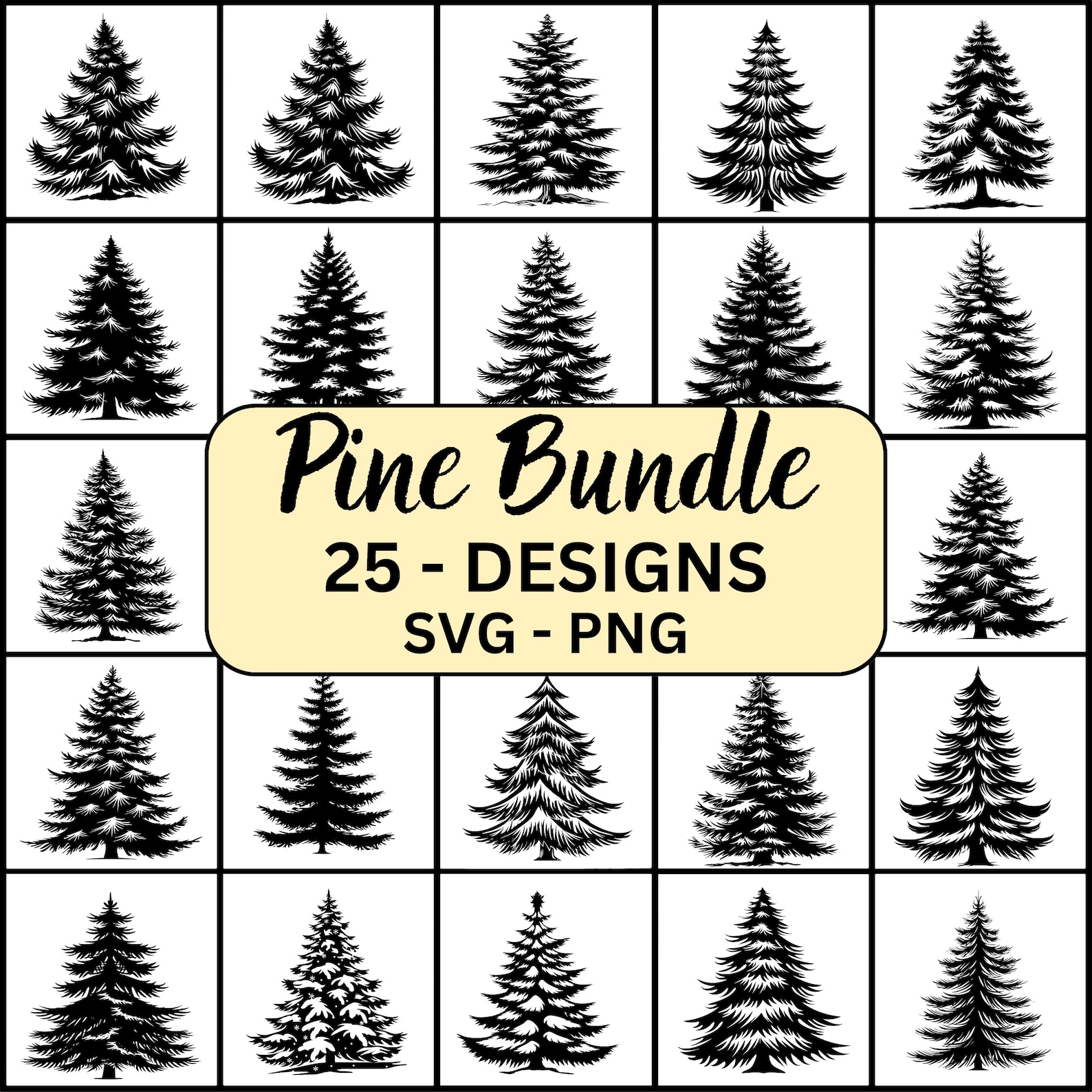 Pine Svg, Pine Tree Svg, Pine Tree Silhouette, Pine Forest Svg ...