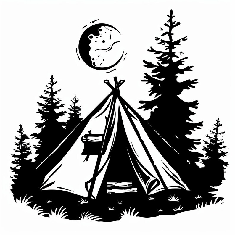 Tent Svg, Tent Svg Bundle, Tent Silhouette, Camping Tent Svg, Camping ...