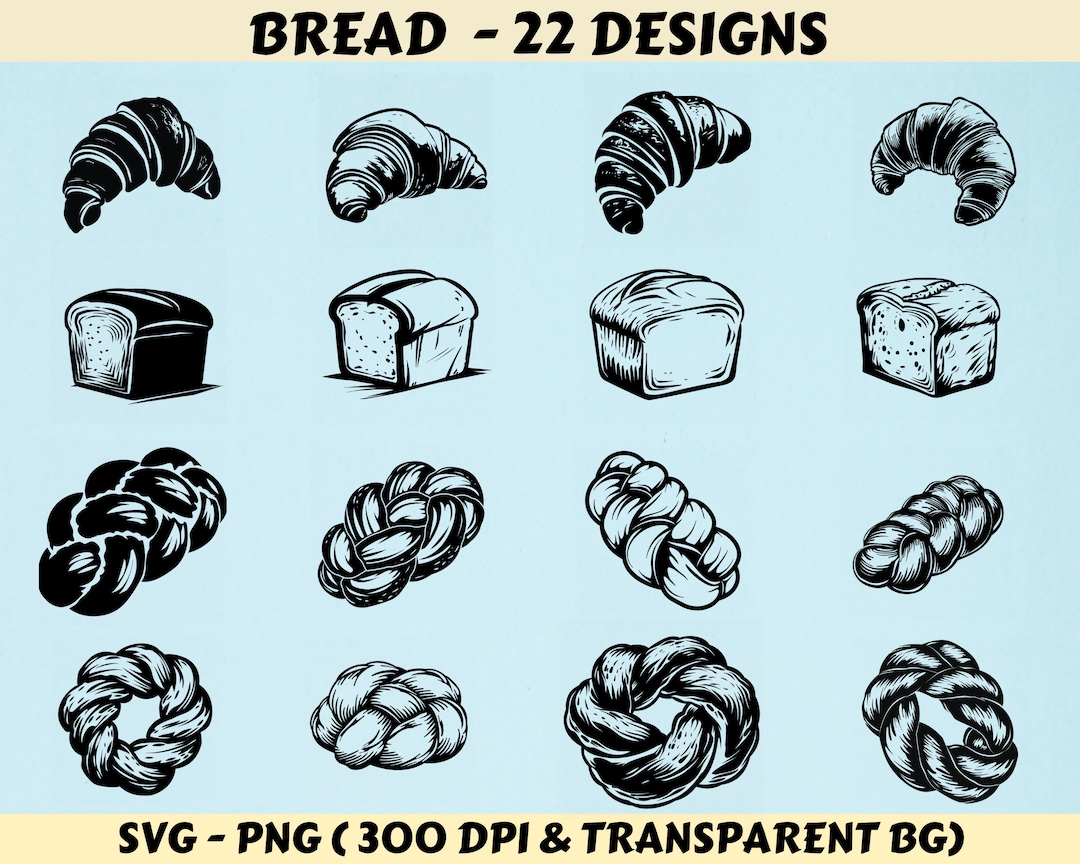 Bread Svg, Bread Svg Bundle, Bread Silhouette, Loaf of Bread Svg ...