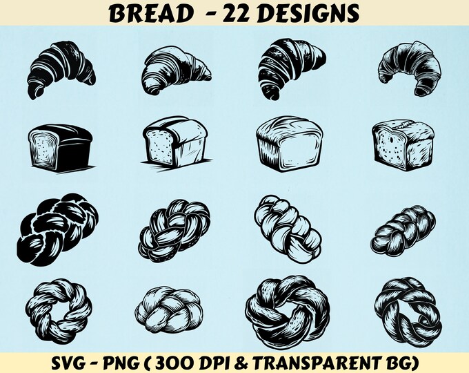 Bread Outline SVG, Bread SVG, Loaf of Bread SVG, Bread Clipart, Bread ...