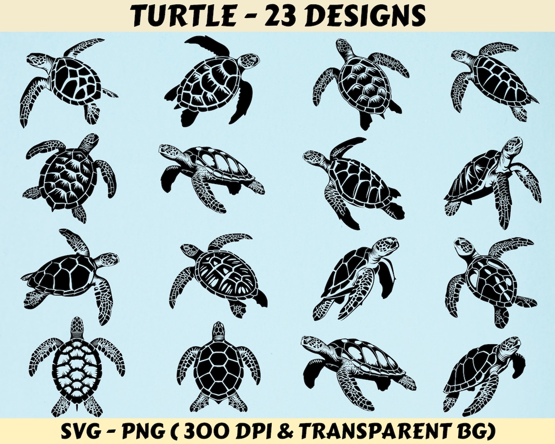 Turtle Svg, Sea Turtle Svg, Turtle Svg Bundle, Turtle Svg File, Turtle ...