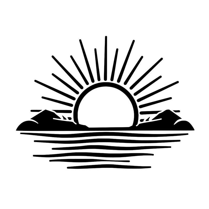 Sunrise Svg, Sunrise Svg Bundle, Sunrise Silhouette, Sunrise Svg Png ...