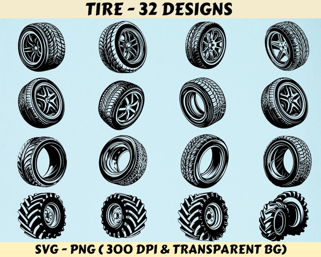Tire Svg, Tire Svg Bundle, Tire Silhouette, Tire Svg Png, Tire Cricut ...