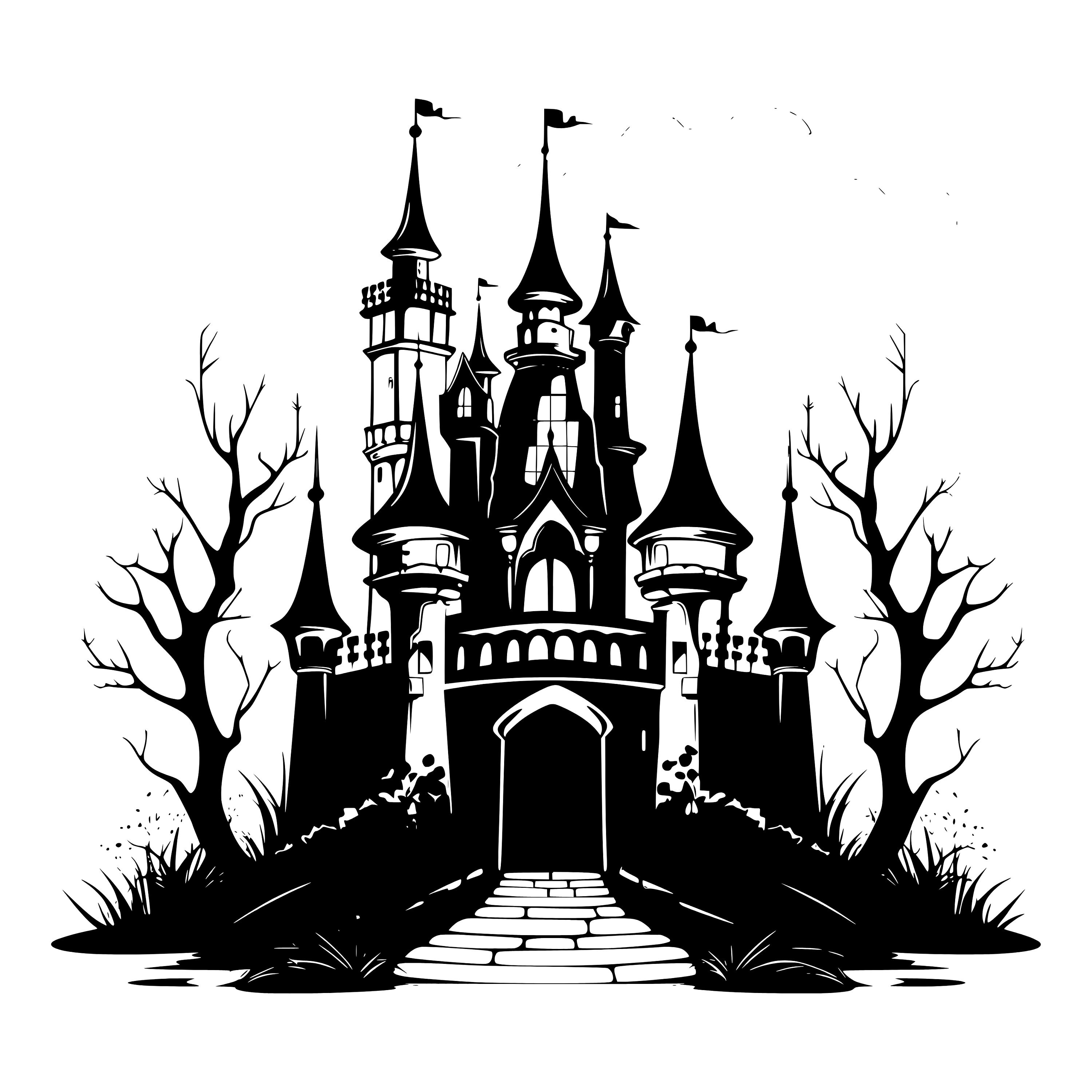 Castle Svg, Castle Svg Bundle, Castle Silhouette, Castle Svg Png ...